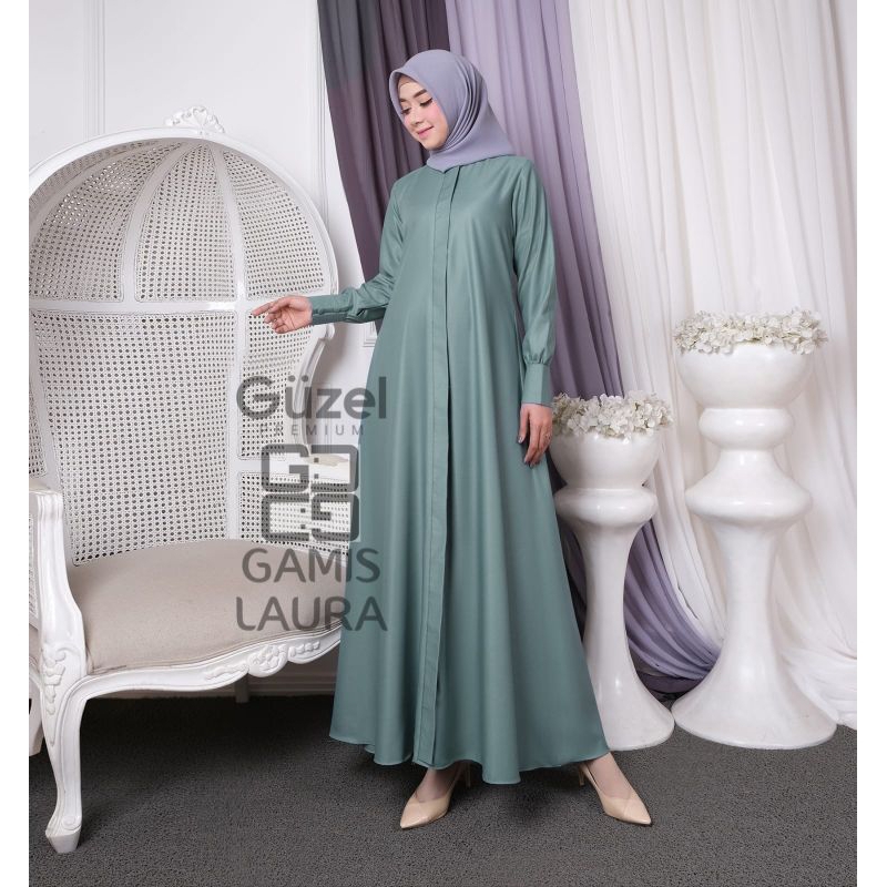 Jual Gamis Madina Laura Kualitas Premium Katun Toyobo Elegant | Shopee ...