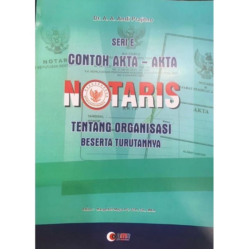 Jual seri E contoh akta akta notaris tentang organisasi beserta ...