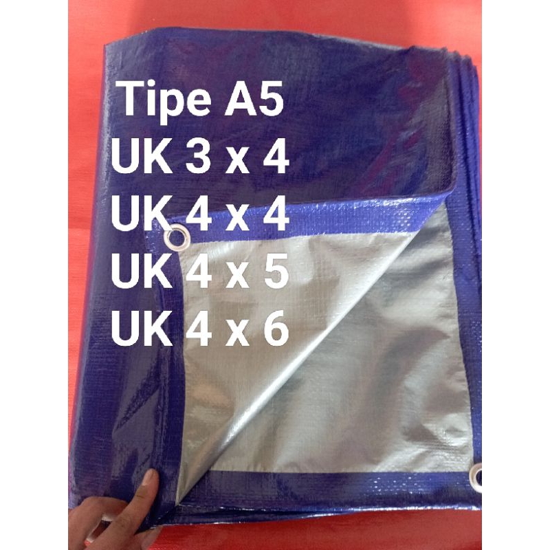 Jual Terpal Plastik Tipe A5 Original Ukuran 4x6, 4x5, 4x4, 3x4 biru ...