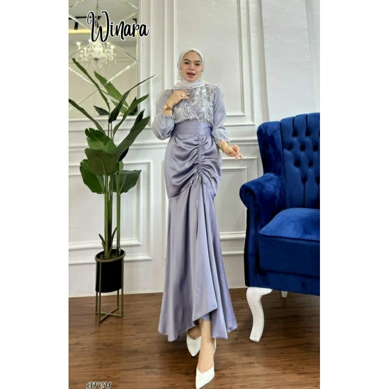 Jual WINARA / AUREL/CHANA/MEDINA DRESS BRUKAT SERUT /GAMIS MERMAID ...