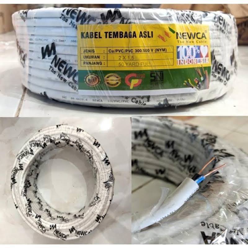 Jual Kabel listrik SNI NYM 2x2.5 newca isi full tembaga kawat panjang ...