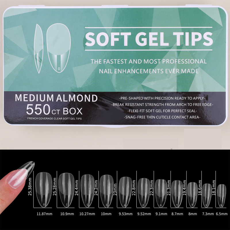 Jual 550pcs PREMIUM Soft Gel Tips Kuku Palsu Fleksibel/ Set Kuku Palsu ...