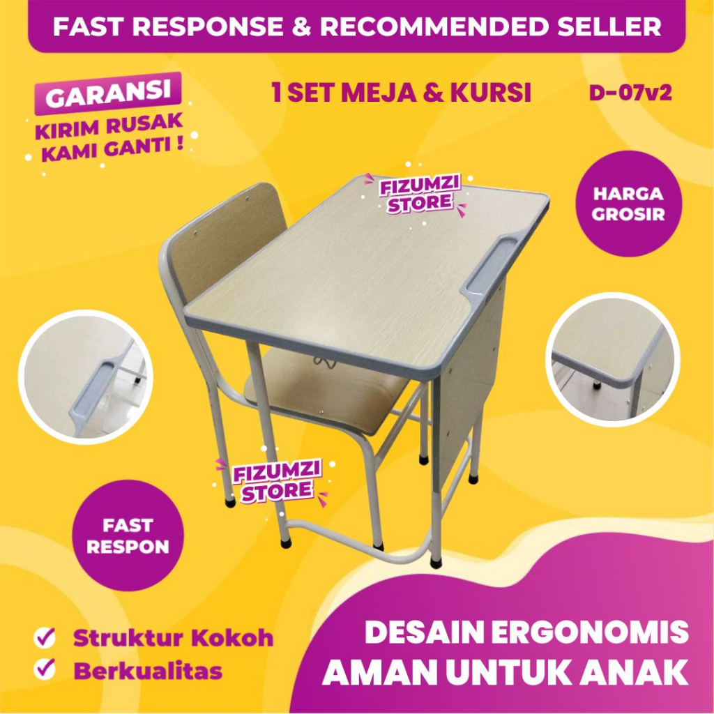 Jual Meja Kursi Sekolah Besar , Meja Sekolah Besi, Untuk SMP SMA Kuliah ...