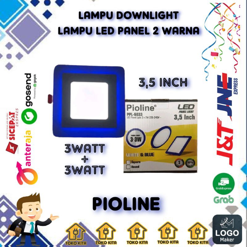 Jual LAMPU DOWNLIGHT LAMPU PANEL LED 2 WARNA PIOLINE | Shopee Indonesia