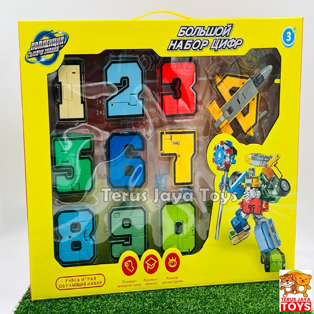 Jual Mainan Robot angka 0 sampai 9 bisa digabung jadi robot besar ...