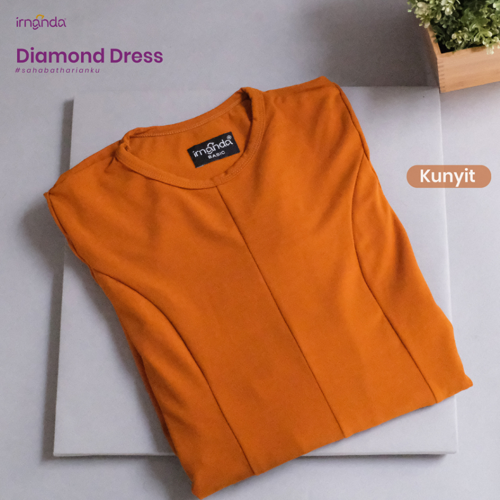 Jual Irnanda Gamis Diamond Dress Polos Jersey Spandex Premium Tebal ...