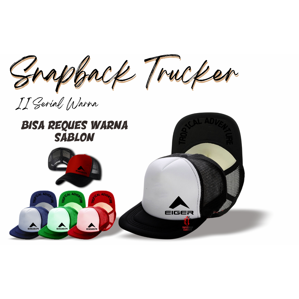 Jual snapback truker hat eiger mini spesial edition | Shopee Indonesia