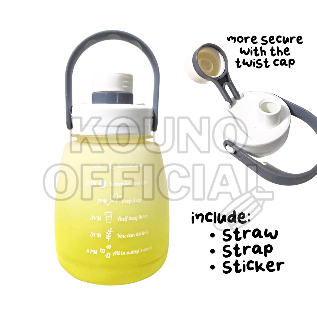 Jual COD BOTOL MINUM 1300ML (1.3L), 1000ML (1L), 2000ML (2L) REUSABLE ...