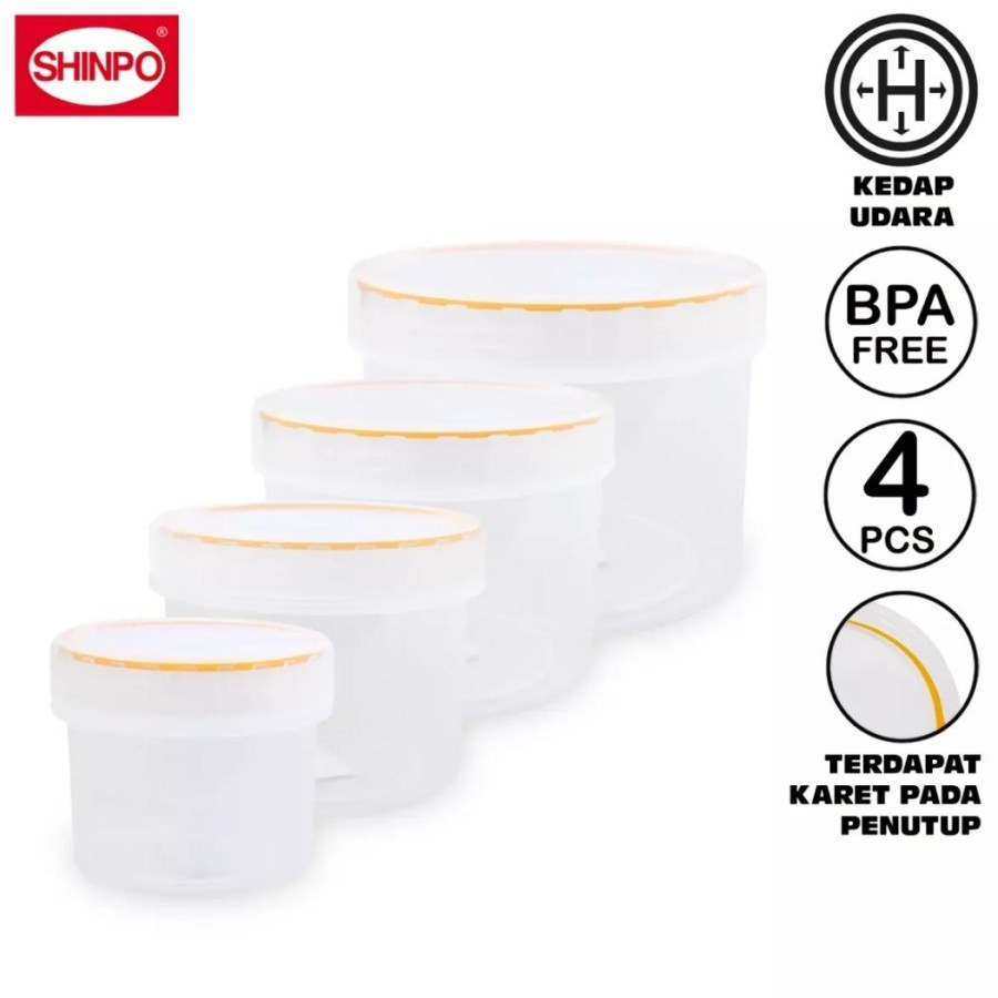 Jual Shinpo 351 Set 4 Pcs Mix Toples Kedap Udara Putar Nest Tempat ...