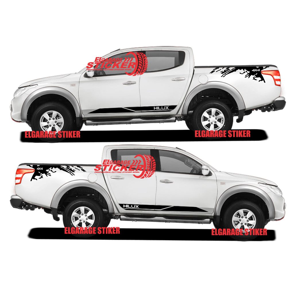 Jual STIKER MOBIL HILUX TRITON 4X4 VARIASI CUTTING STIKER STRIPING ...