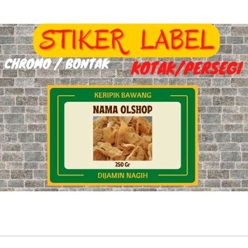 Jual Cetak Stiker Label Kotak/Persegi Kemasan Produk Custom | Shopee ...