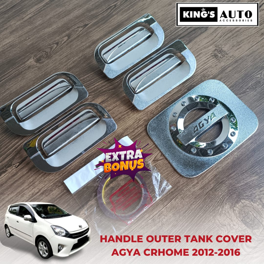 Jual Cover Handle Outer Pintu Tank Cover Agya Desain Chrome Polos yang ...