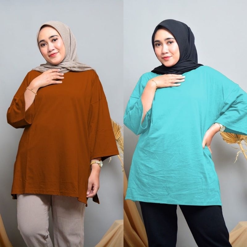 Jual Atasan Oversize Ld 140 / Blouse Oversize BB 120 / Kaos Super Jumbo ...