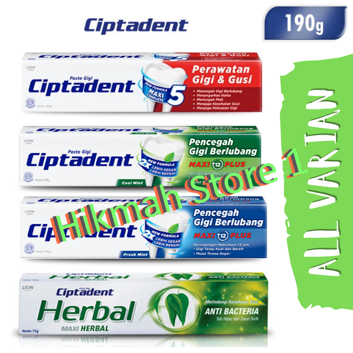 Jual Ciptadent Maxi 12 Plus Pasta Gigi Fresh Mint 190 gr | Shopee Indonesia