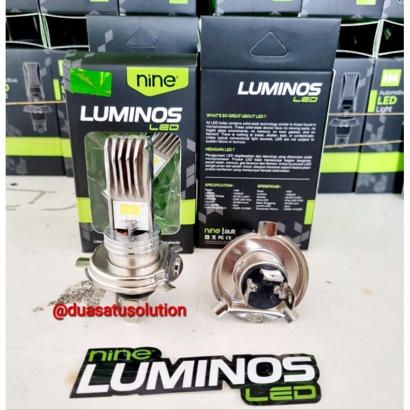Jual LAMPU LED UATAMA MOTOR MOBIL H4 NINE LUMINOS G1 COB 2 LED HI LOW ...
