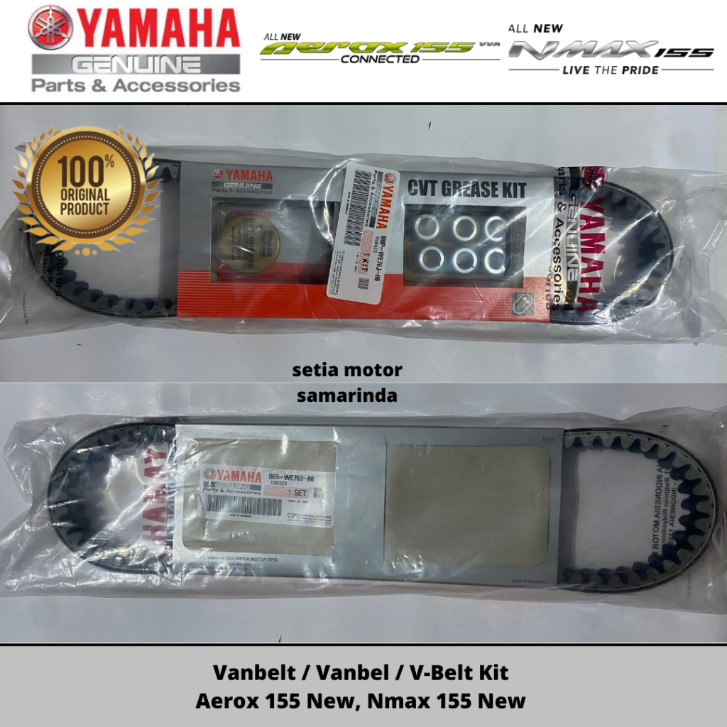 Jual 1 Set Vanbelt / Vanbel / V-Belt Kit Aerox 155 New, Nmax 155 New dengan Roller dan Grease ...