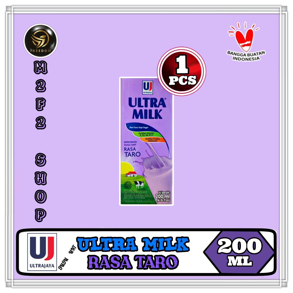 Jual Susu Ultra Milk Rasa Taro Kotak UHT - 200 ml (Kemasan Satuan ...