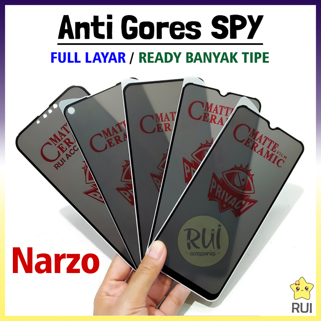 Jual Anti Gores SPY HITAM Realme Narzo 10 10A 20 20A 30A 30 Pro 50 5G 50A 50i Prime 4G Ceramic ...