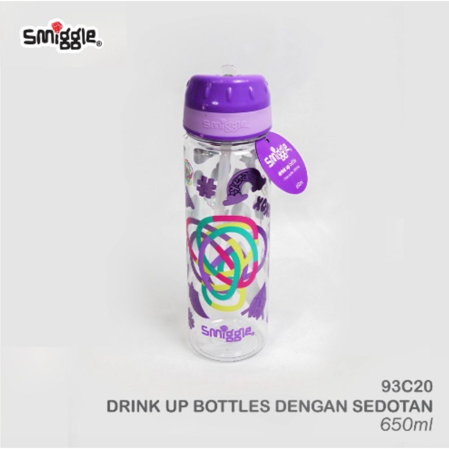 Jual BOTOL SMIGGLE ORIGINAL IMPORT drink up bottle sedotan 650ml BPA ...