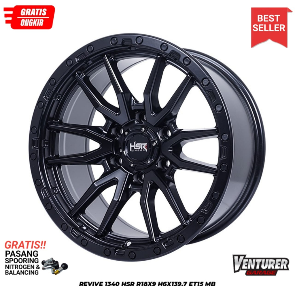 Jual Velg Offroad Ring 18 HSR REVIVE Lebar 9 Pcd 6X139,7 ET15 Matte ...