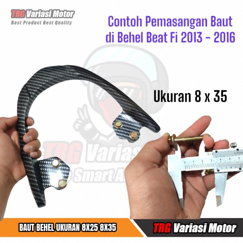 Jual Baut Behel Motor Ukuran 8 x 25 dan 8 x 35 High Quality | Shopee ...