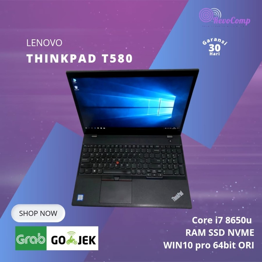 Jual Laptop Lenovo Thinkpad T580 Core i7 8650u Ram Ssd Full HD IPS ...