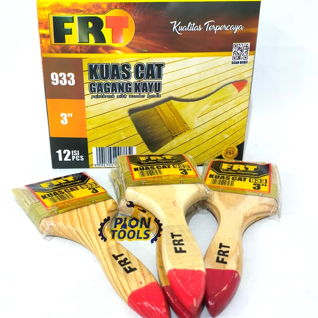 Jual FRT KUAS CAT TEMBOK 3" gagang kayu 933 7,5 cm cat besi kayu ...