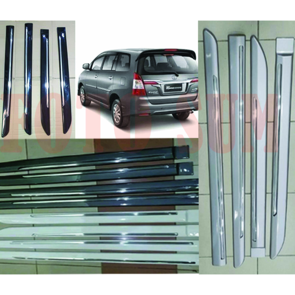 Jual lis body pintu samping innova 2005 sampai 2015 model warna silver ...