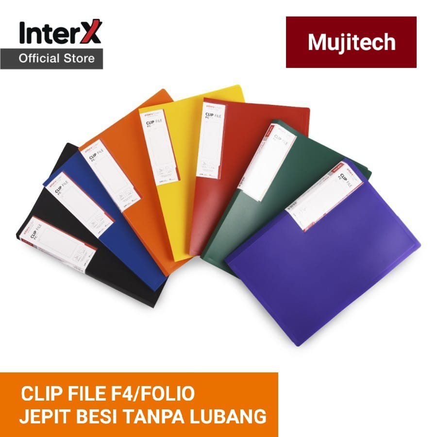Jual CLIP FILE MAP JEPIT BESI TANPA LUBANG F4 FOLIO PLASTIK TEBAL INTERX | Shopee Indonesia
