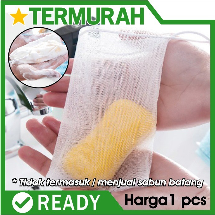Jual Kantong Jaring Halus Pembuat Busa Sabun Batang Bubble Net polos ...