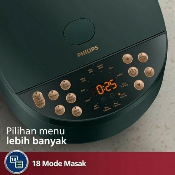 Jual MAGIC COM PHILIPS HD4515/91 HD 4515/91 EMERALD GREEN 18 menu ...