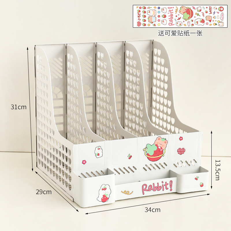 Jual 1 set book storage shelf rack free sticker tempat penyimpanan buku ...