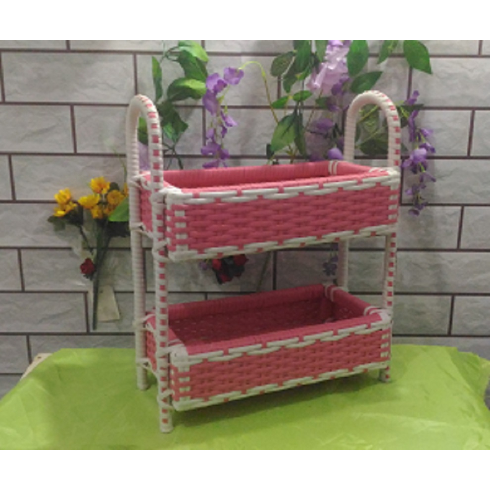 Jual GROSIR 2 SUSUN KERANJANG KOTAK Wadah bawang Tempat Bumbu Dapur ...