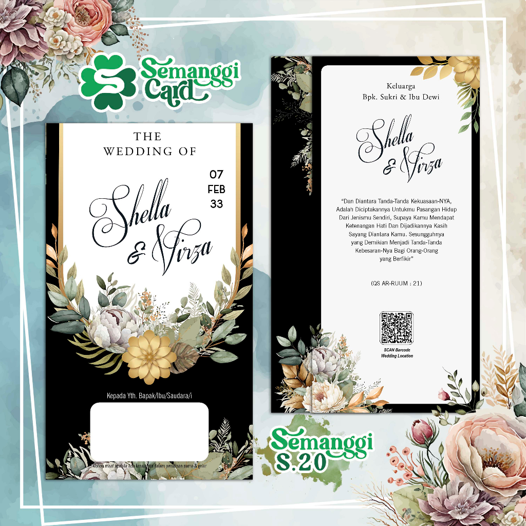 Jual Blangko Undangan Semanggi 20 | Blangko Undangan nikah pernikahan ...
