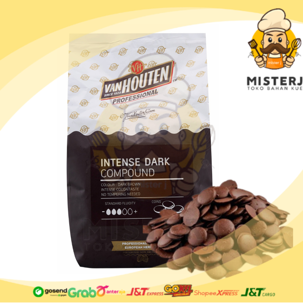 Jual Van Houten Instense Dark Compound Coins| 1 Kg + ES BATU | kemasan pabrik asli | Kemasan ...
