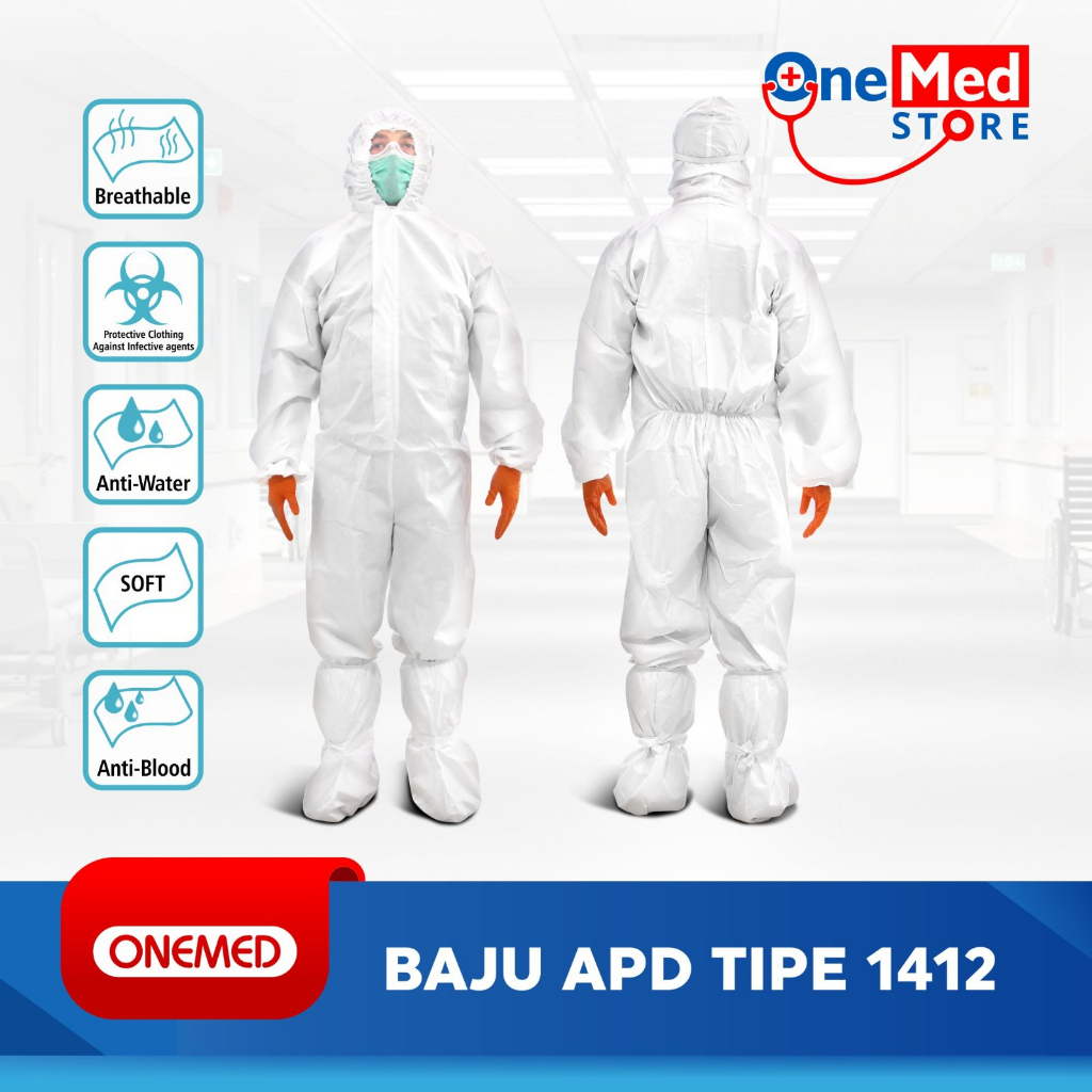 Jual Baju APD Type 1412 (Disposable Protective Coverall Putih) OJ2 ...