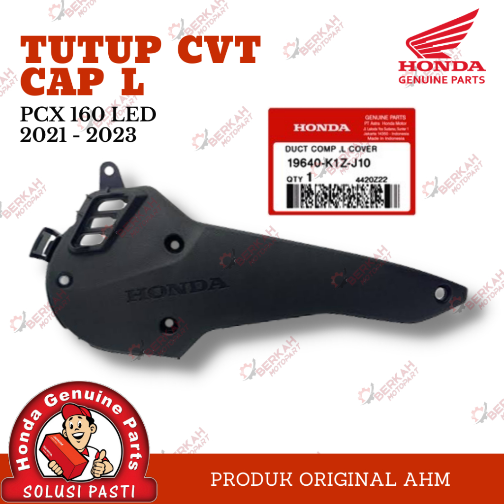 Jual 19640-K1Z-J10 Duct Comp L Cover Tutup Cvt Pcx 160 Led 2021 2022 ...