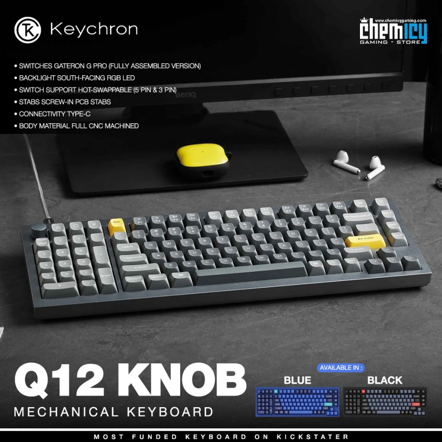 Jual Keychron Q12 RGB Backlight Knob Version Mechanical Gaming Keyboard ...