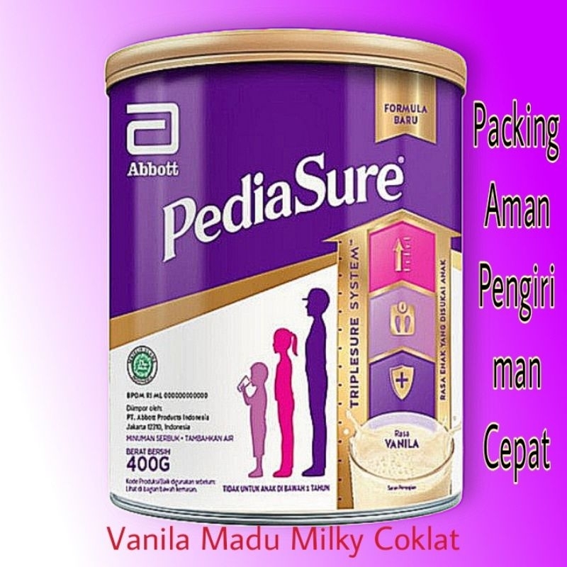 Jual PEDIASURE TRIPLESURE SUSU PERTUMBUHAN ANAK USIA 1-10 THN RASA VANILA MADU COKLAT KALENG 400 ...