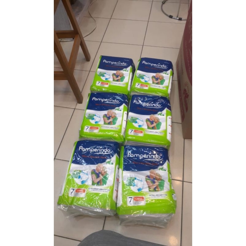 Jual Popok Dewasa Pamperindo Perekat M8 L7 XL6 ( Adult Diapers ...