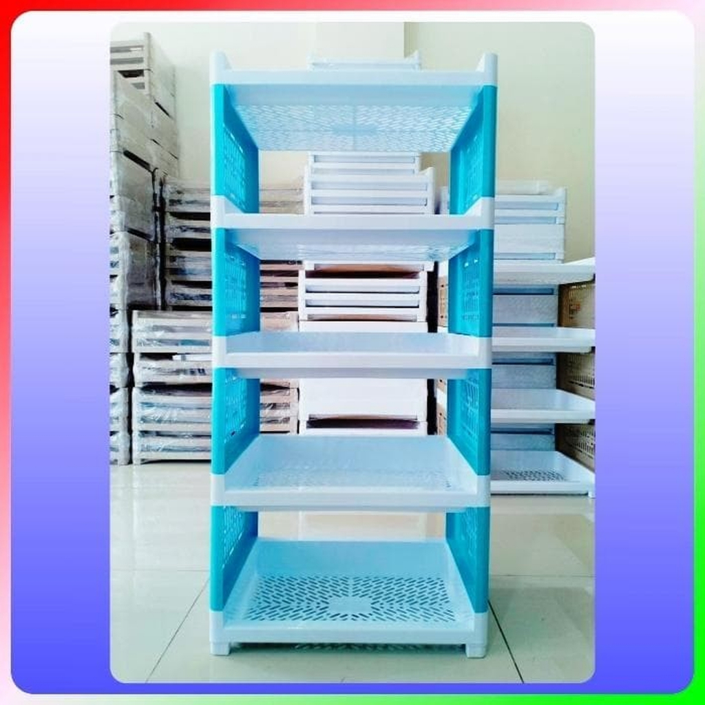 Jual Rak Susun Serbaguna 5 Susun Biru multiguna ukuran JUMBO | Shopee ...