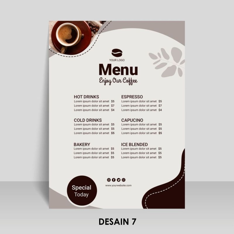Jual CUSTOM DAFTAR MENU KERTAS TEBAL ART PAPER 260gr FREE DESAIN UKURAN ...