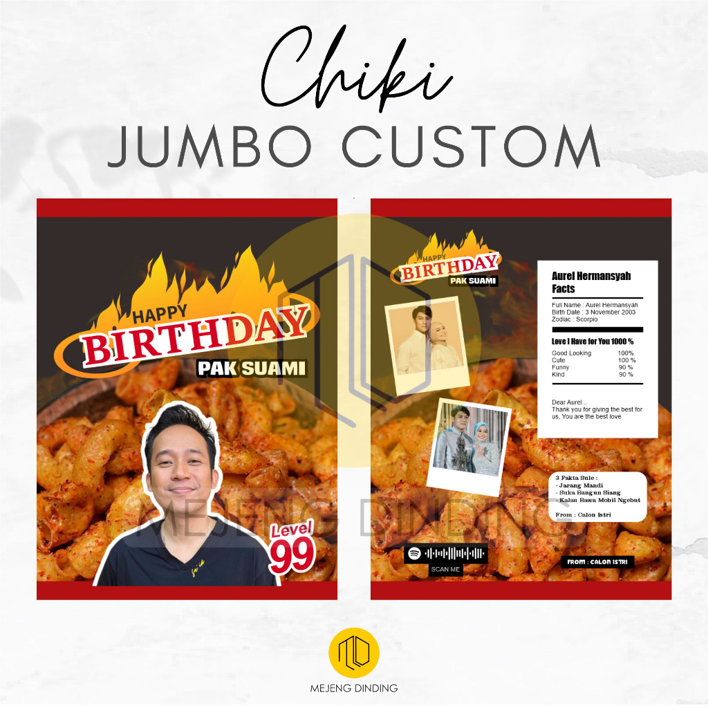 Jual (1 HARI JADI) CHIKI JUMBO / CIKI JUMBO / KADO UNIK SNACK / KADO ...