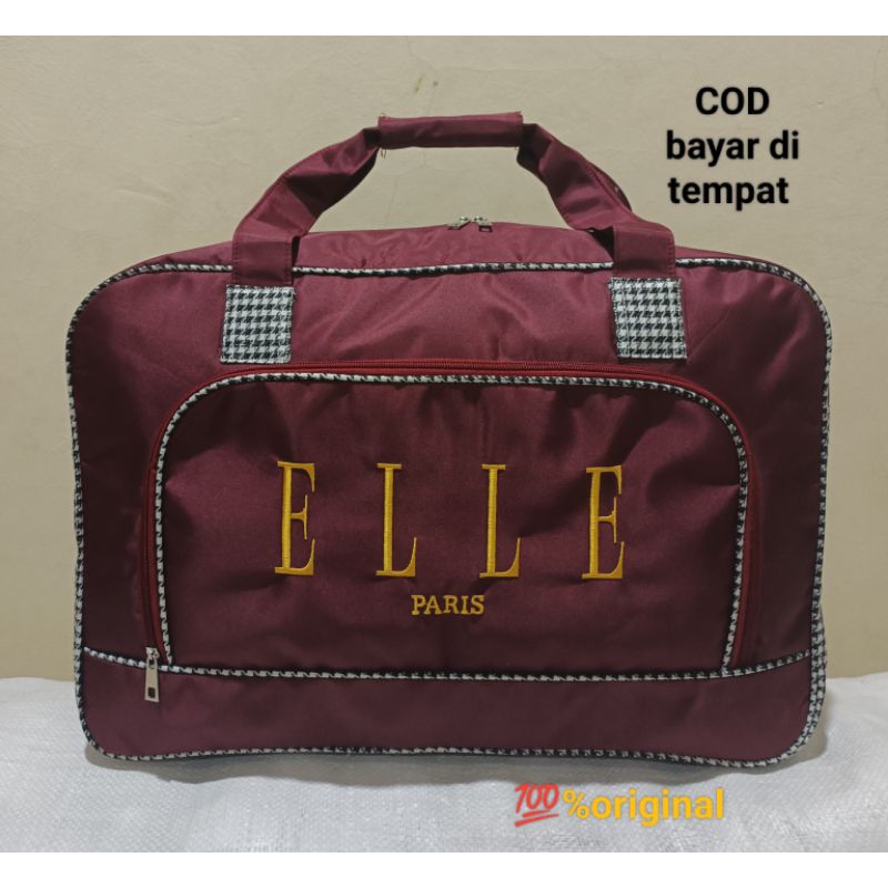 Jual Tas pakaian elle paris kotak besar / Travel bag kotak besar ...