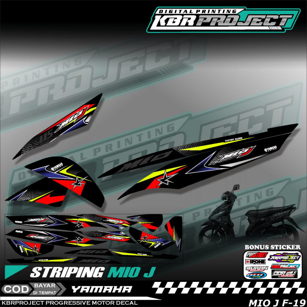 Jual MIO J STIKER STRIPING PREMIUM MOTOR KEREN LIS VARIASI MIO J STIKER ...