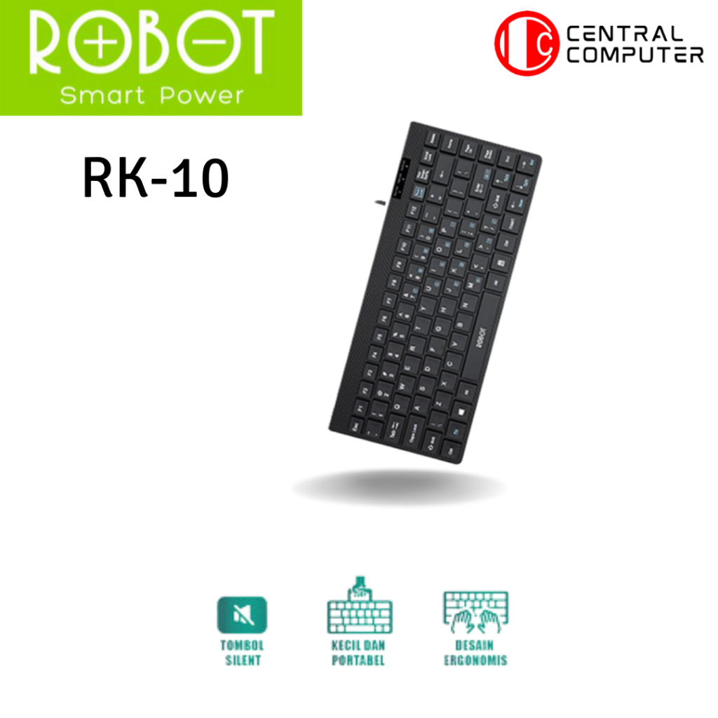 Jual ROBOT Keyboard Portable Rk-10 Keyboard Mini Wired Ultra-Thin ...