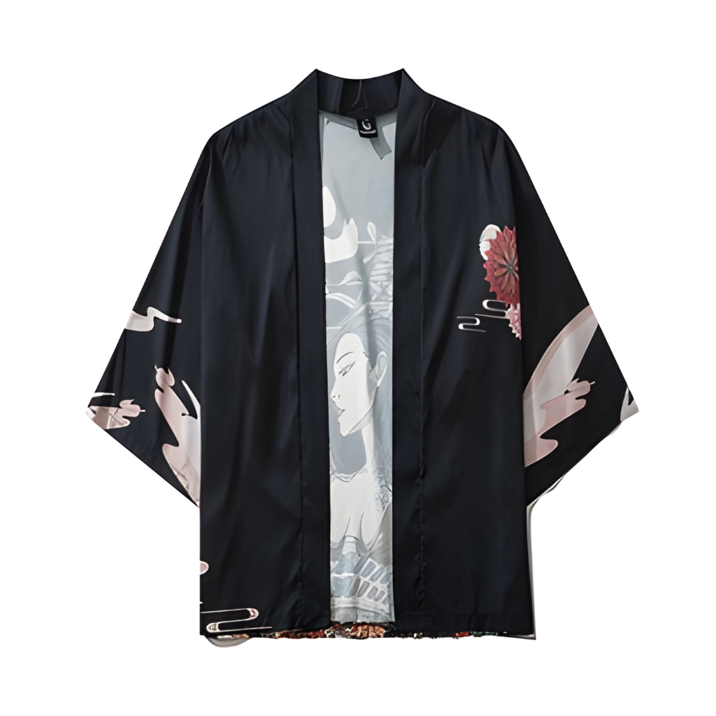 Jual kimono outher kimono cowok 2020 Japanese Style Casual Kimono ...