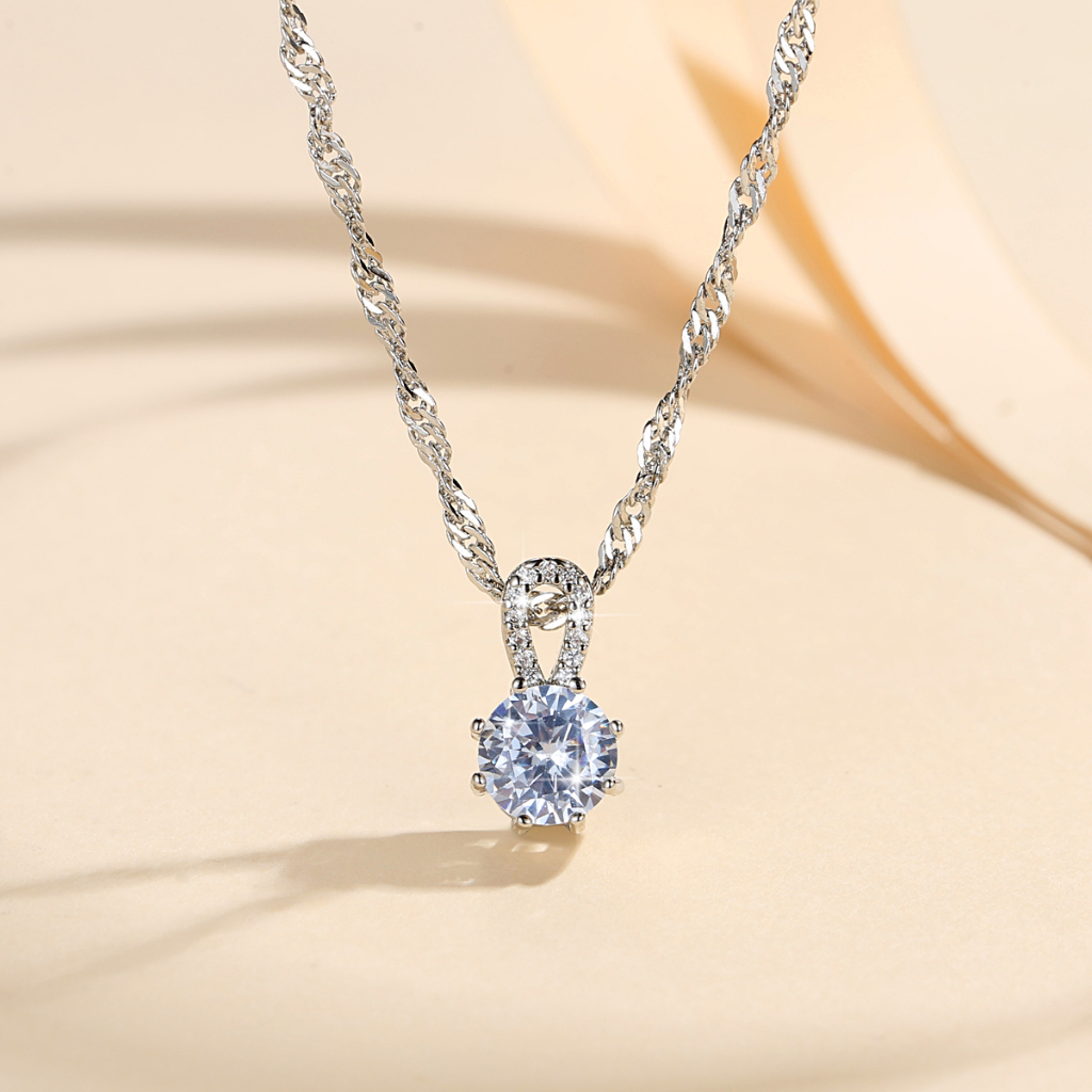 Jual Lanme Jewelry Kalung Titanium Berlian Liontin Xuping Lapis Emas ...