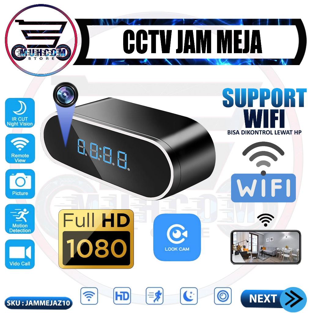 Jual IP Camera Clock Wifi Jam Meja Z10 Wifi Wireless APP Control ...