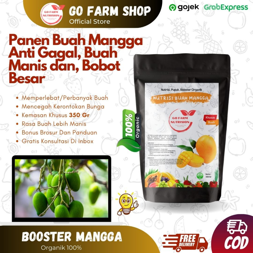 Jual Pupuk Organik Pelebat Buah Mangga, Booster Buah Mangga, Nutrisi Buah Agar Cepat Berbuah 350 ...